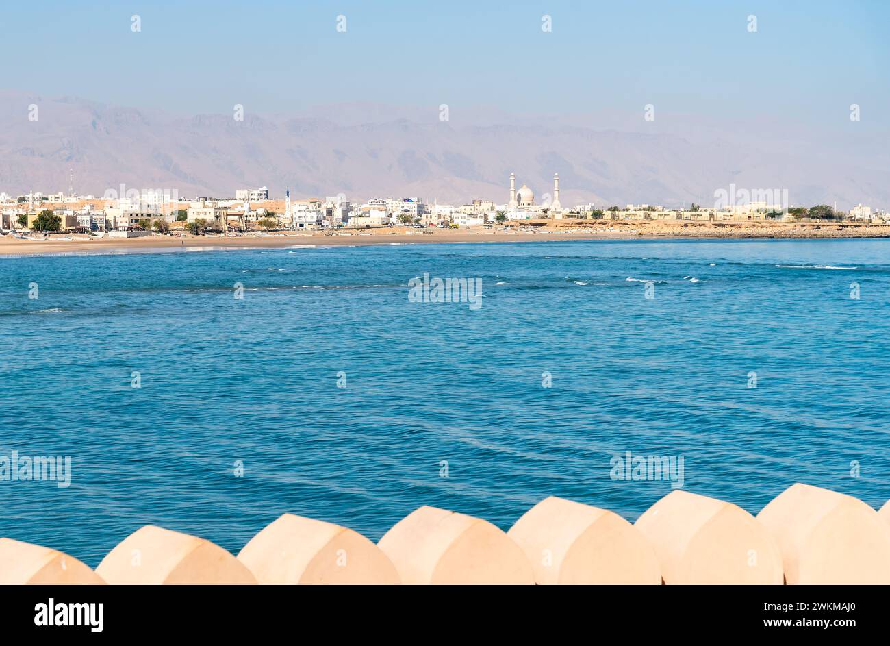 Landscape with panoramic view of Sur, Sultanate of Oman Stock Photo - Alamy