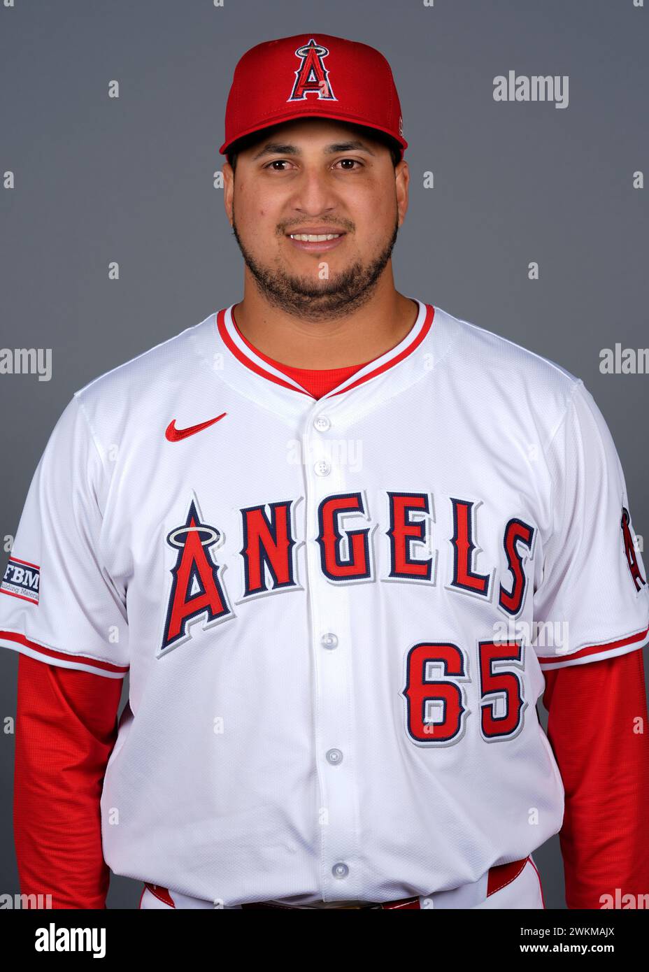 This is a 2024 photo of Jose Quijada of the Los Angeles Angels baseball team. This image ...