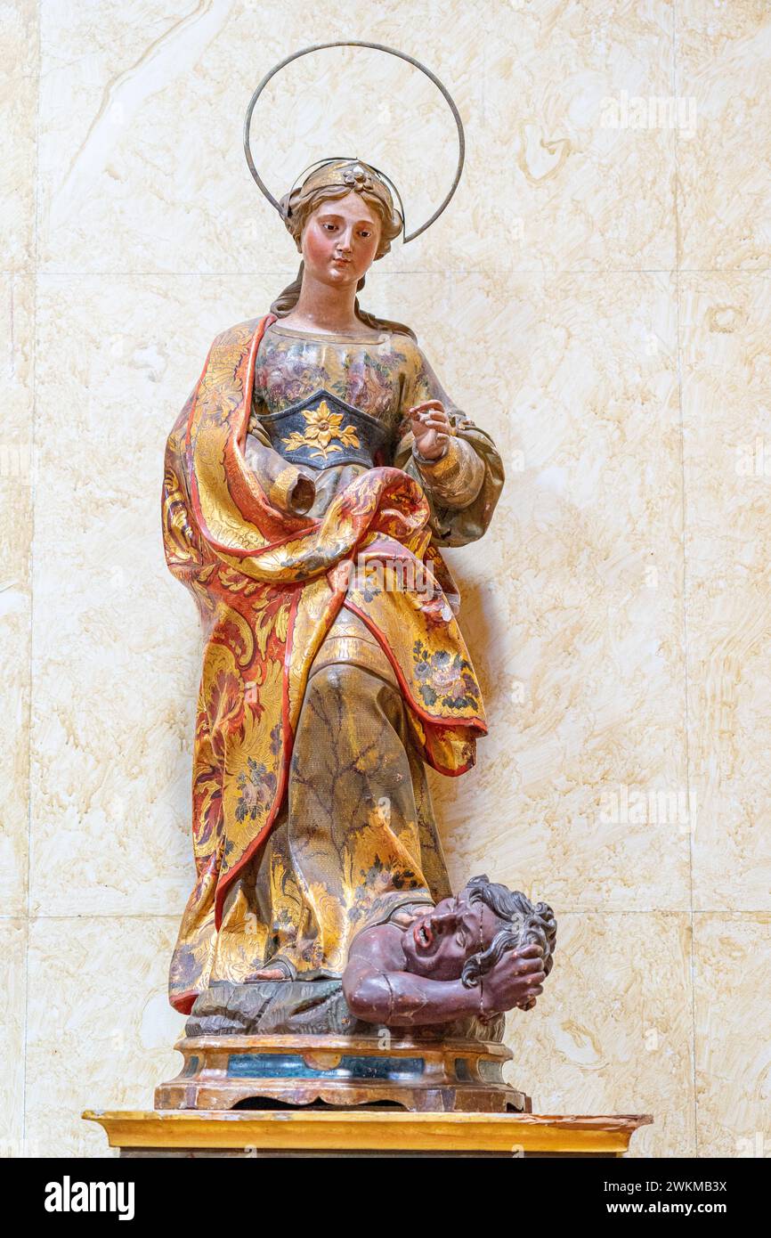 religious figure inside the Royal and parish church of São Pedro Stock ...