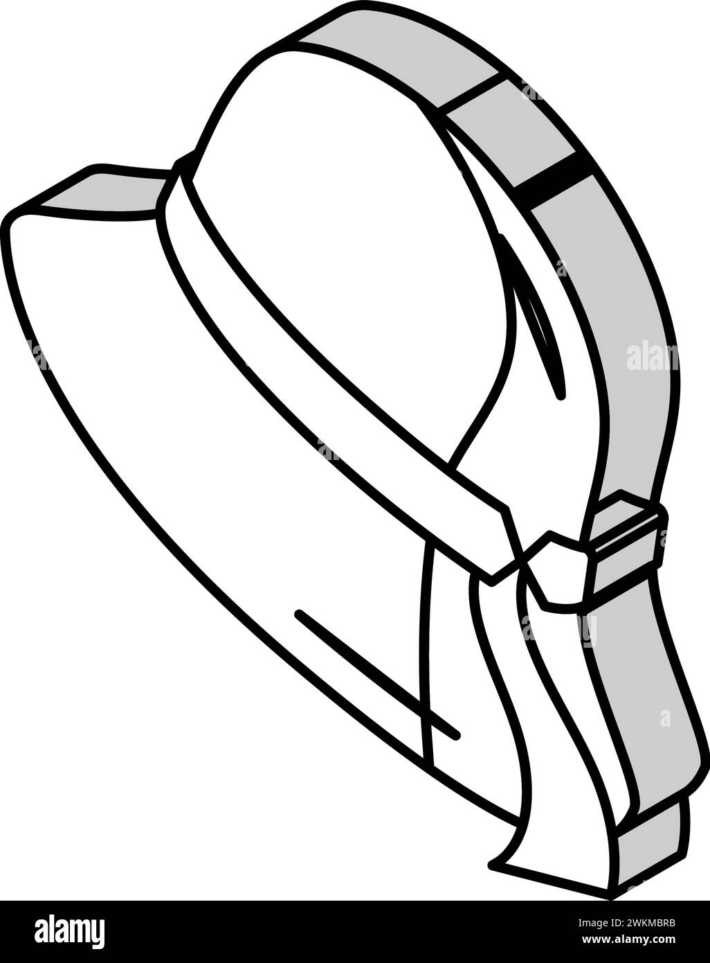 cloche hat cap isometric icon vector illustration Stock Vector Image ...