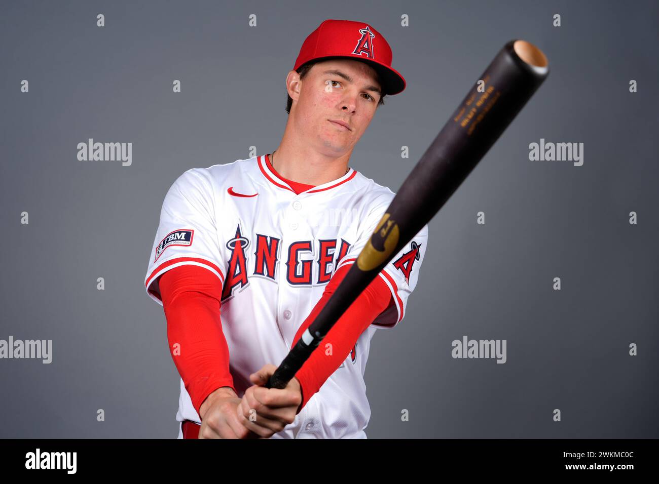 This is a 2024 photo of Mickey Moniak of the Los Angeles Angels ...