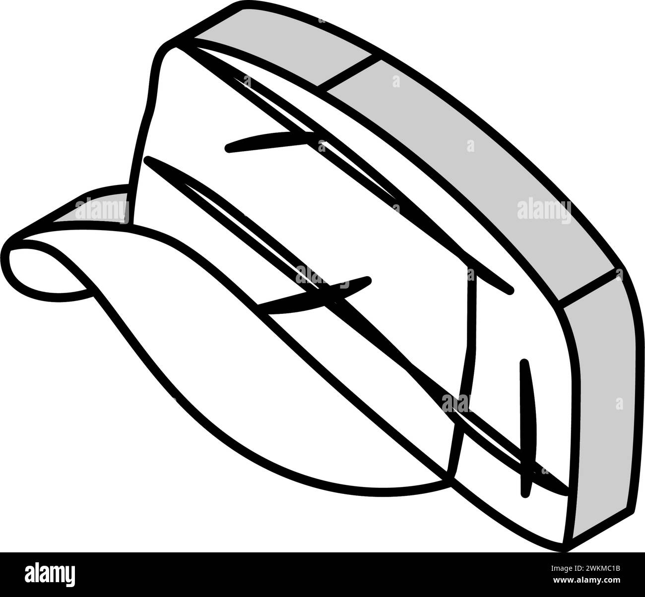 military hat cap isometric icon vector illustration Stock Vector Image ...