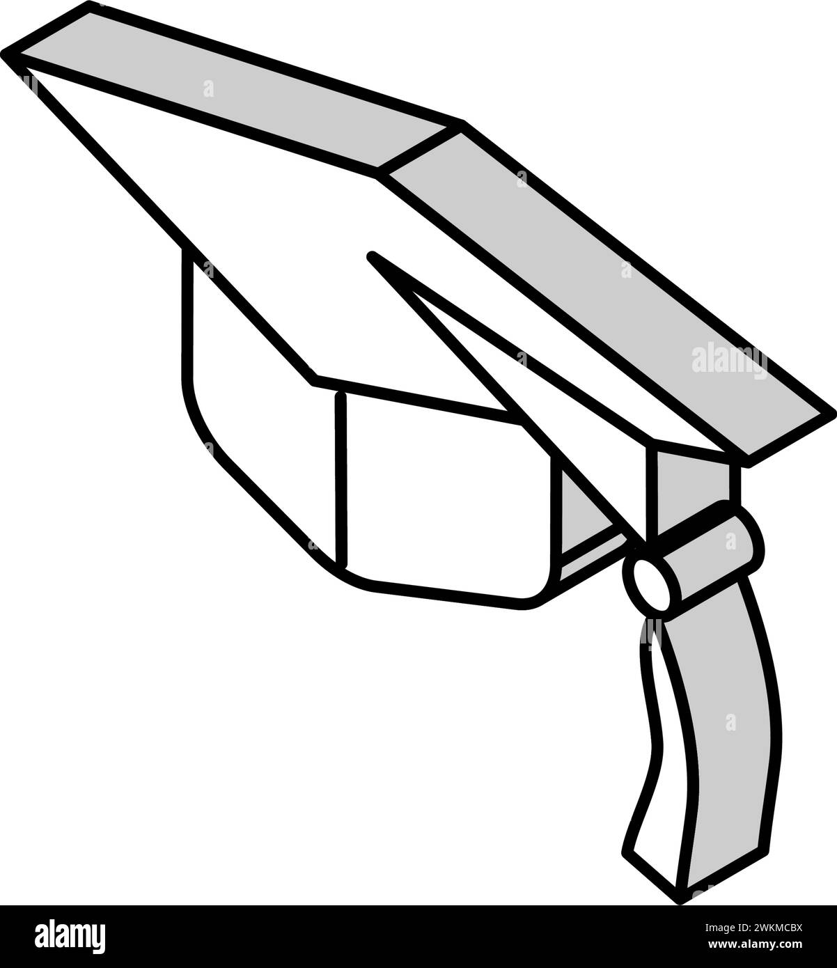 graduation hat cap isometric icon vector illustration Stock Vector ...