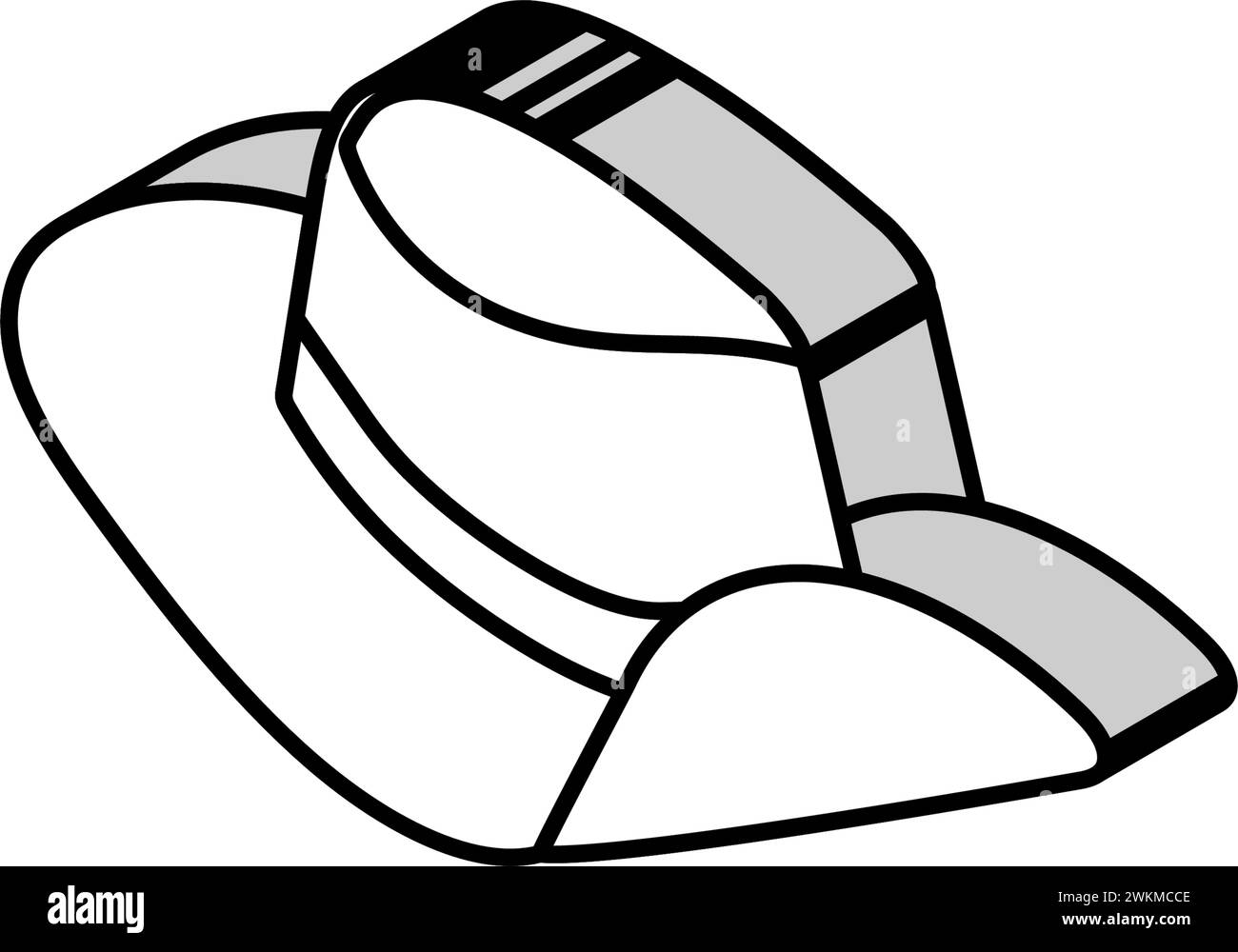 safari hat cap isometric icon vector illustration Stock Vector Image ...