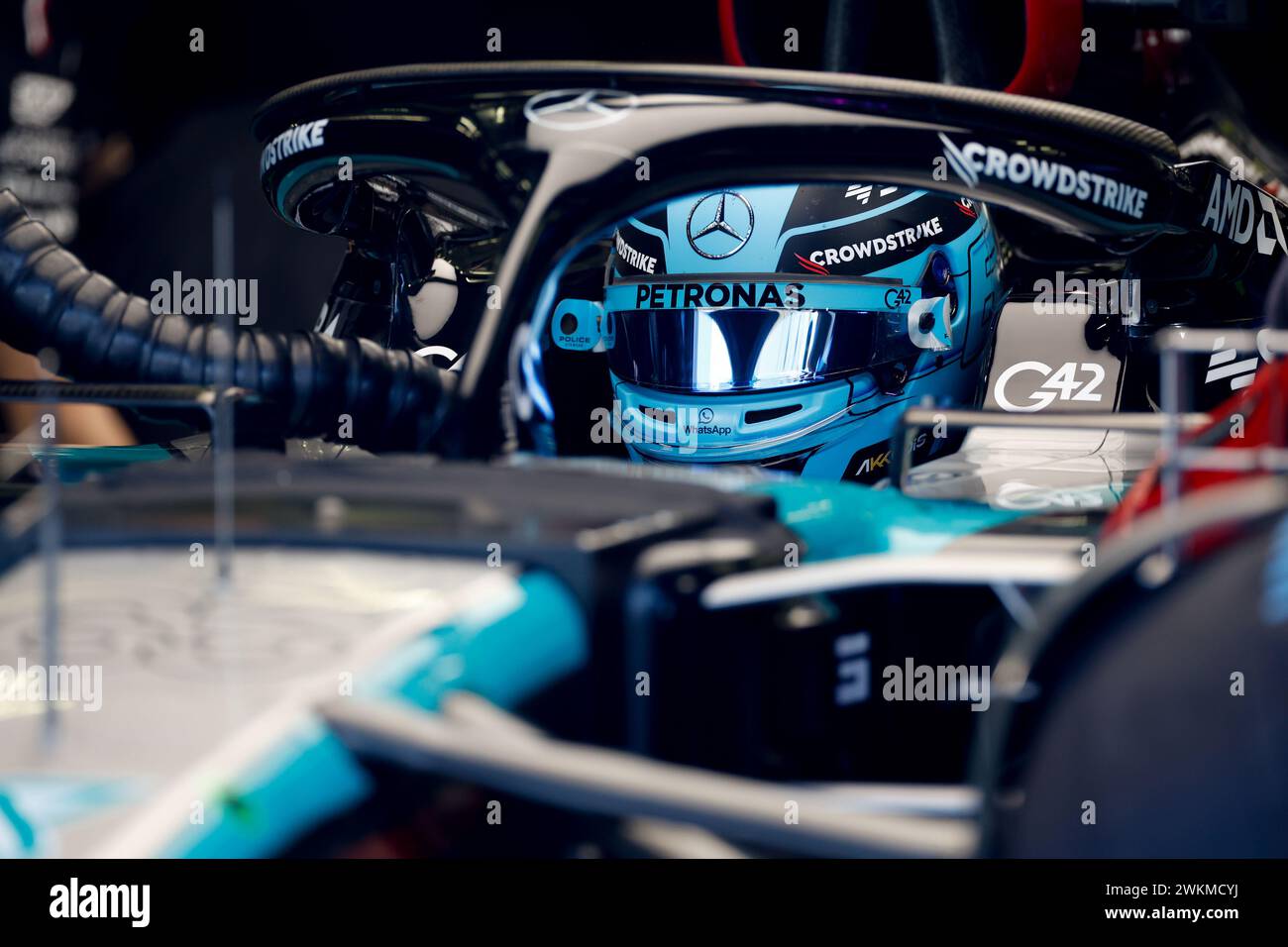 RUSSELL George (gbr), Mercedes AMG F1 Team W15, portrait during the ...