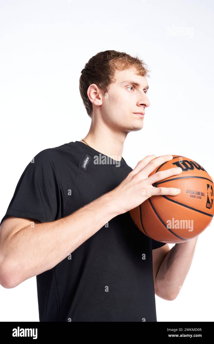 Denver Nuggets forward Hunter Tyson poses for a portrait on July 13 ...