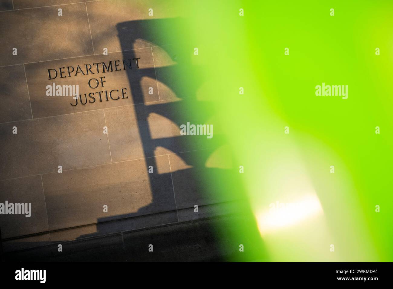 Washington, USA. 21st Feb, 2024. A general view of the U.S. Department of Justice Robert F ...