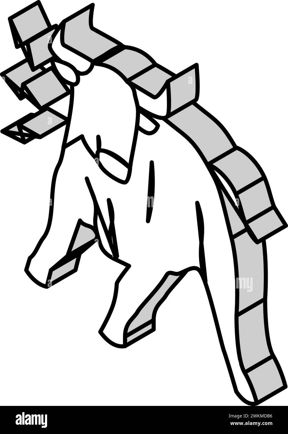 angry bull animal isometric icon vector illustration Stock Vector Image ...