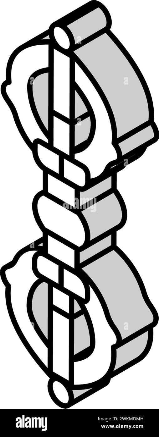 vajra dorje buddhism isometric icon vector illustration Stock Vector ...