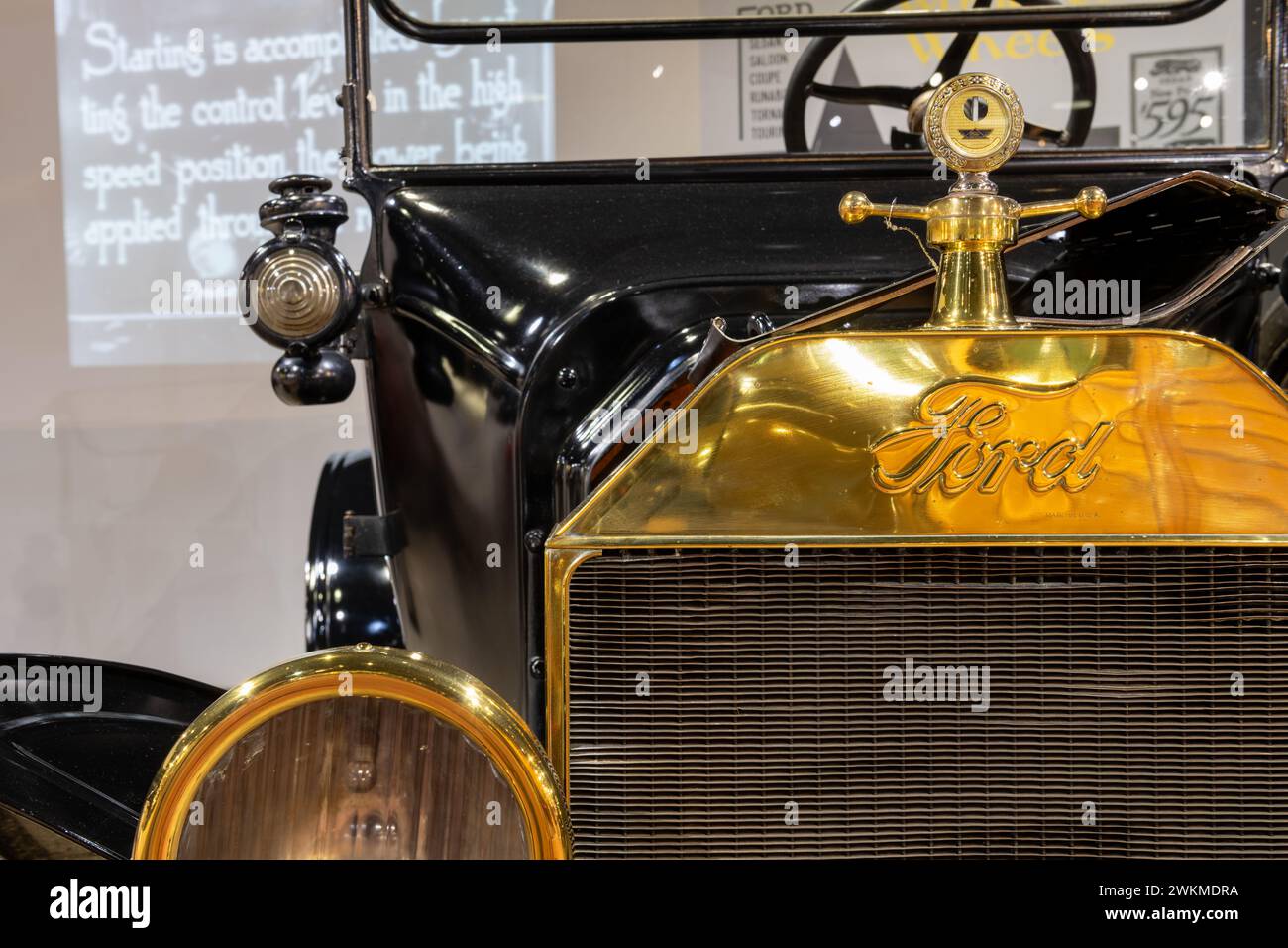 Sparkford.Somerset.United Kingdom.January 7th 2024.A 1921 Ford Model T ...