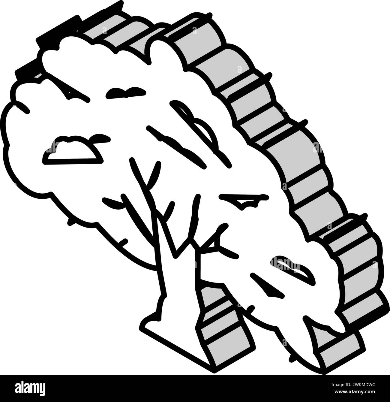 bodhi tree buddhism isometric icon vector illustration Stock Vector ...