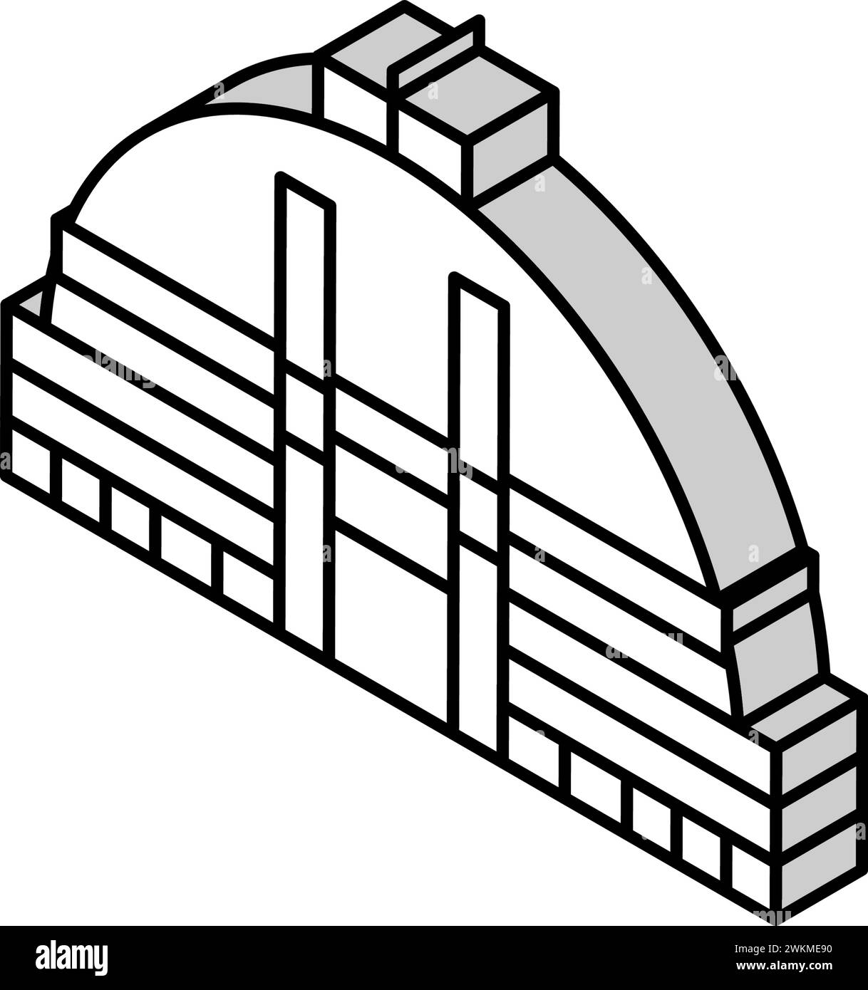 stupa monument buddhism isometric icon vector illustration Stock Vector ...