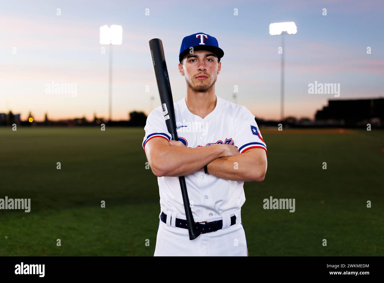 SURPRISE, AZ - FEBRUARY 20: Outfielder Aaron Zavala (92) poses for a ...