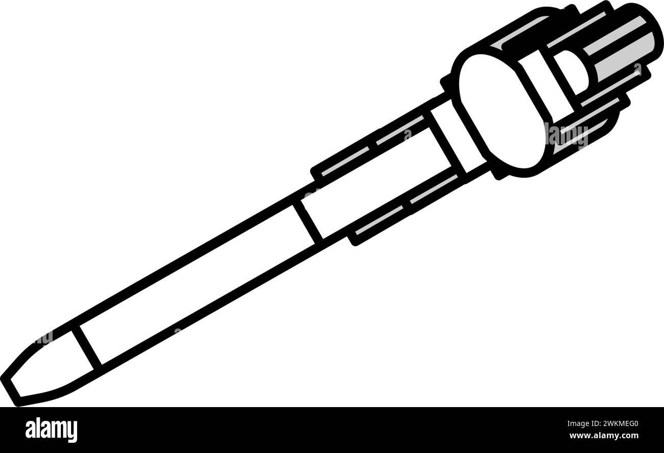 yatra stick pilgrim staff isometric icon vector illustration Stock ...