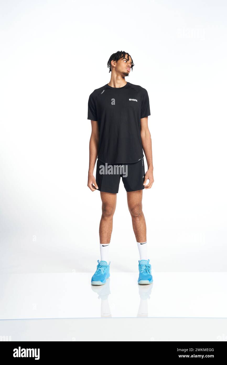 Portland Trail Blazers guard Rayan Rupert poses for a portrait on July ...