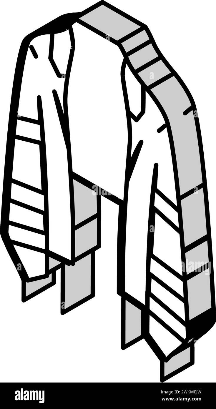 tallit prayer shawl isometric icon vector illustration Stock Vector ...