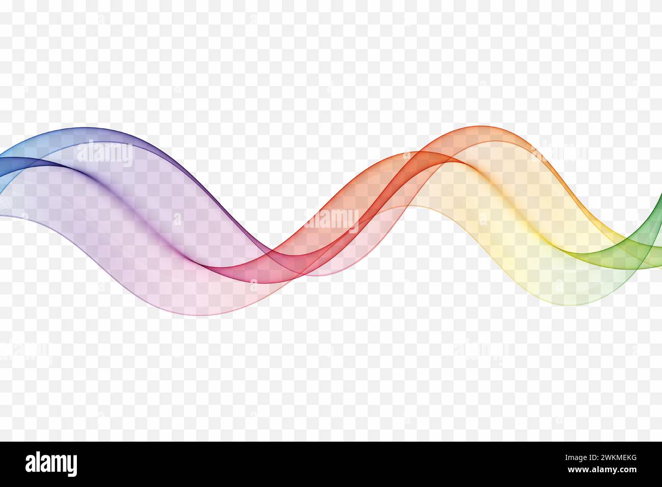 Flow of transparent wavy lines, abstract wave spectrum Stock Vector ...