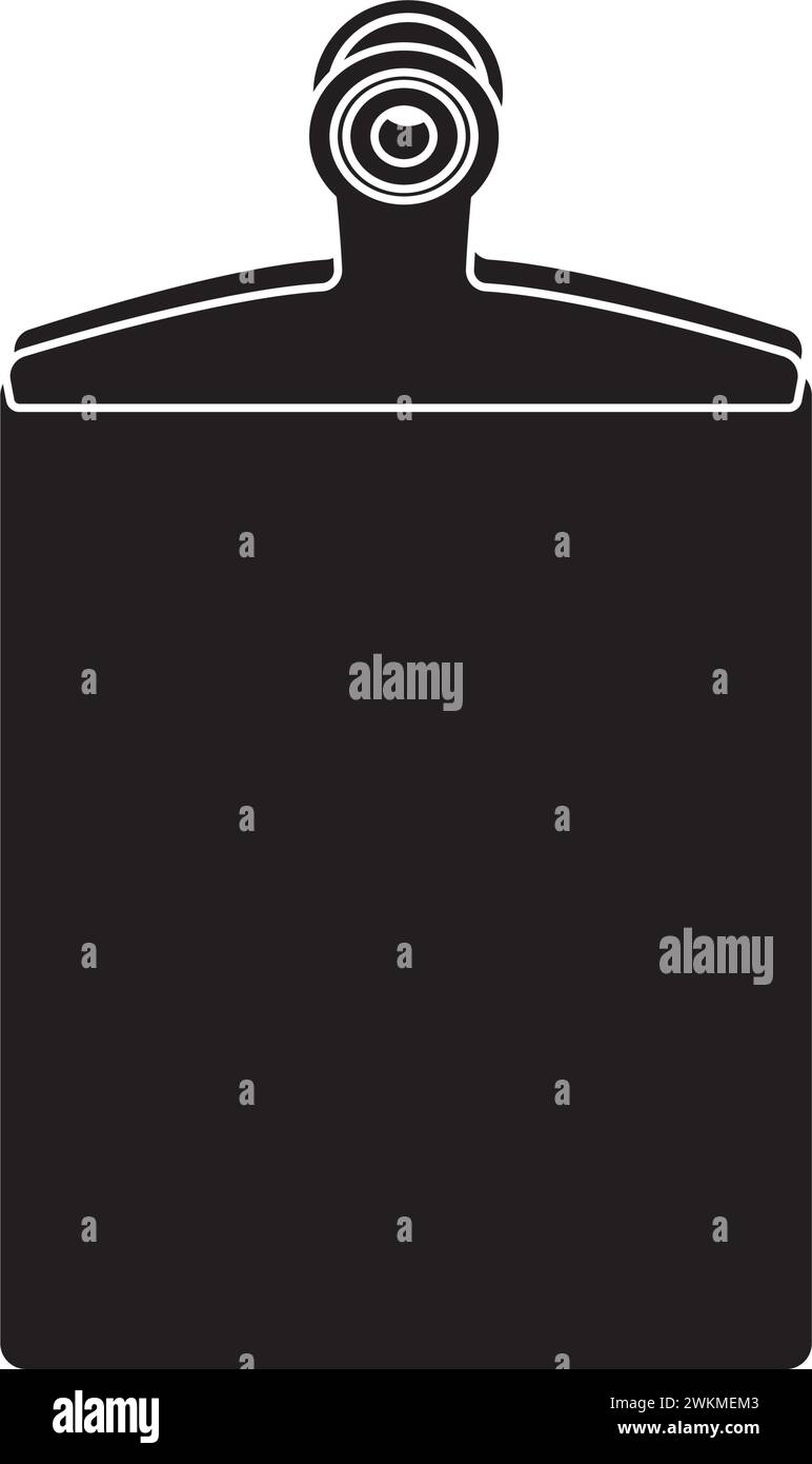 Isolated silhouette of clipboard Office supply icon Vector Stock Vector ...