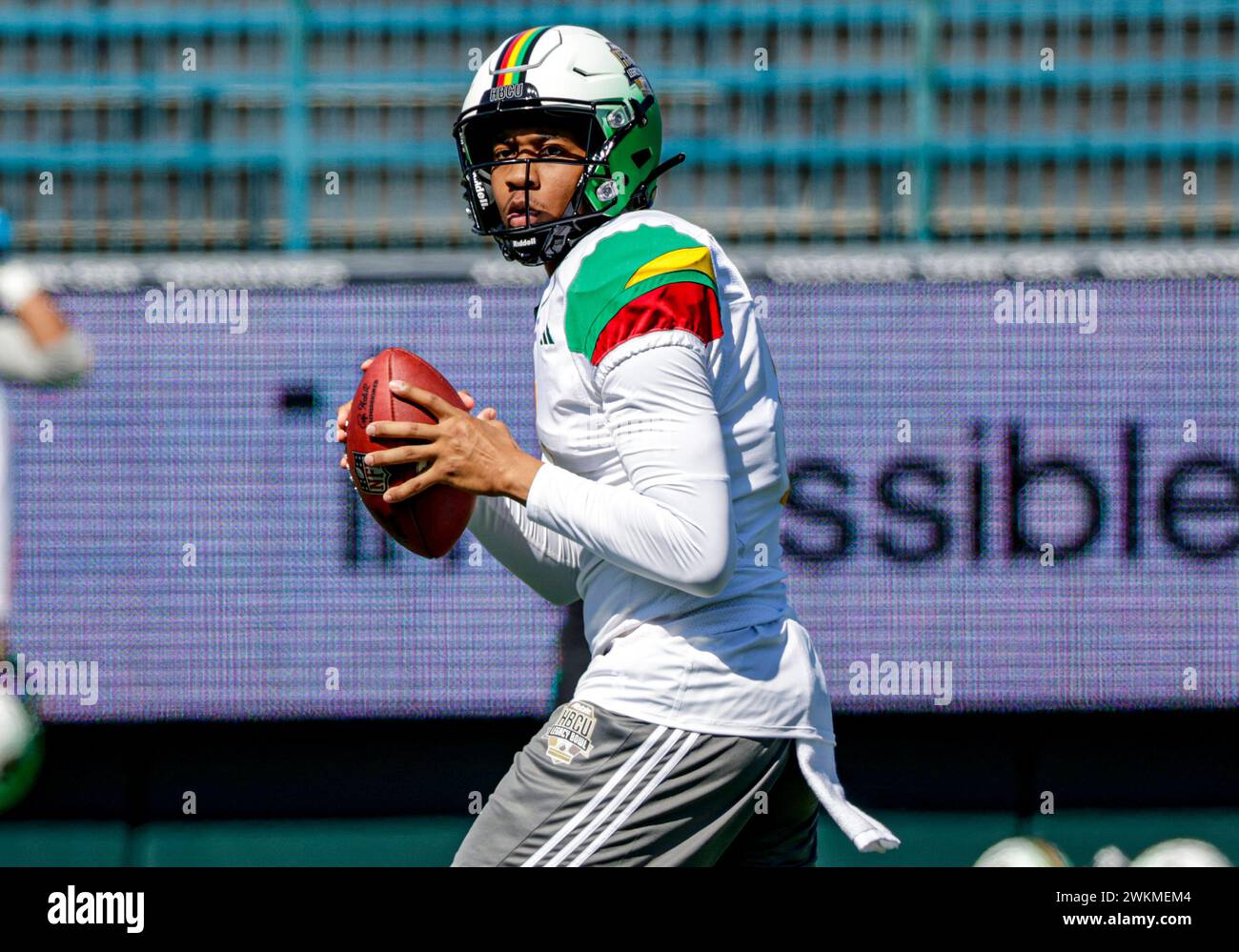 Team Gaither quarterback Quinton Williams, of Howard, looks to throw ...