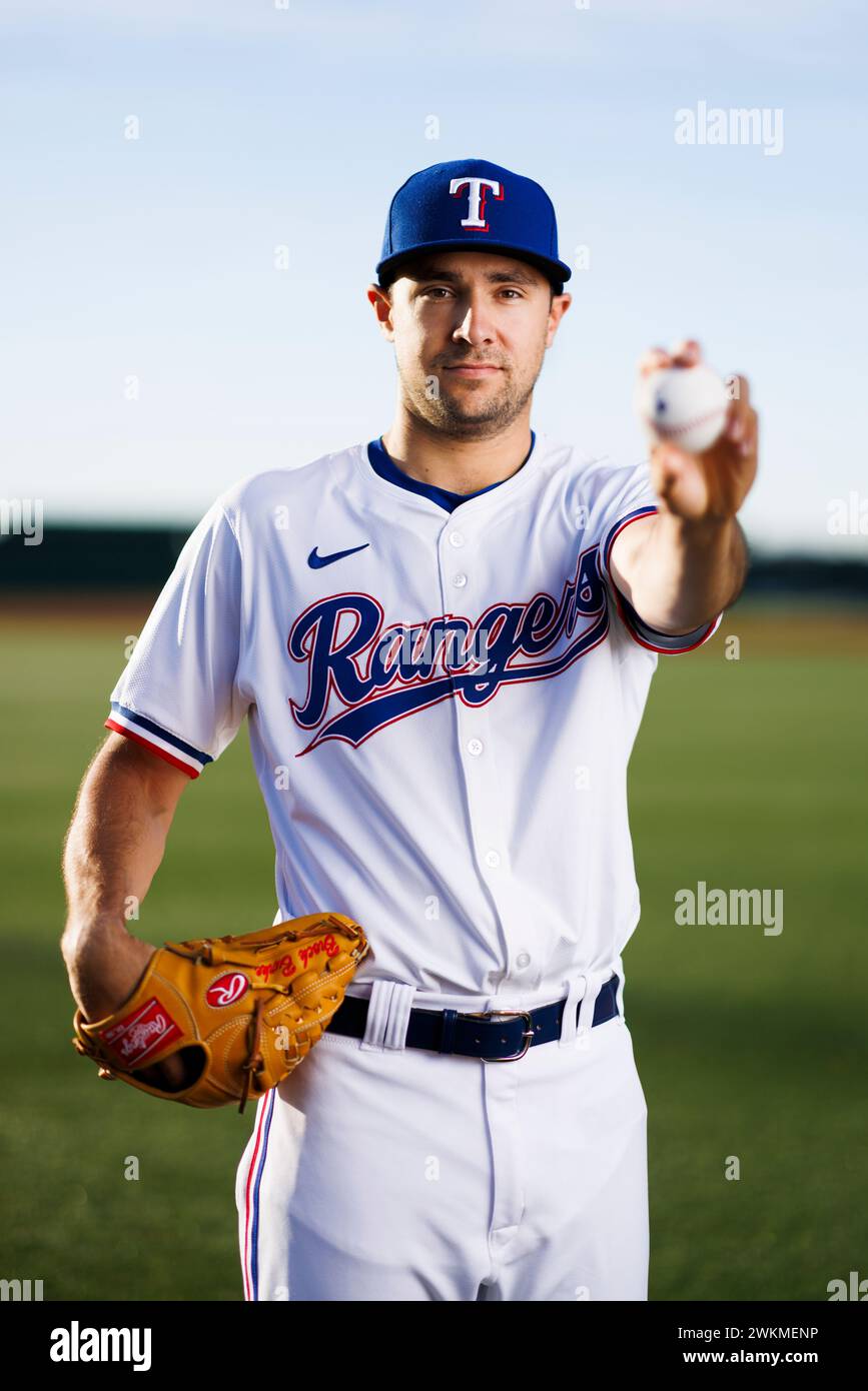 SURPRISE, AZ - FEBRUARY 20: Pitcher Brock Burke (46) poses for a ...