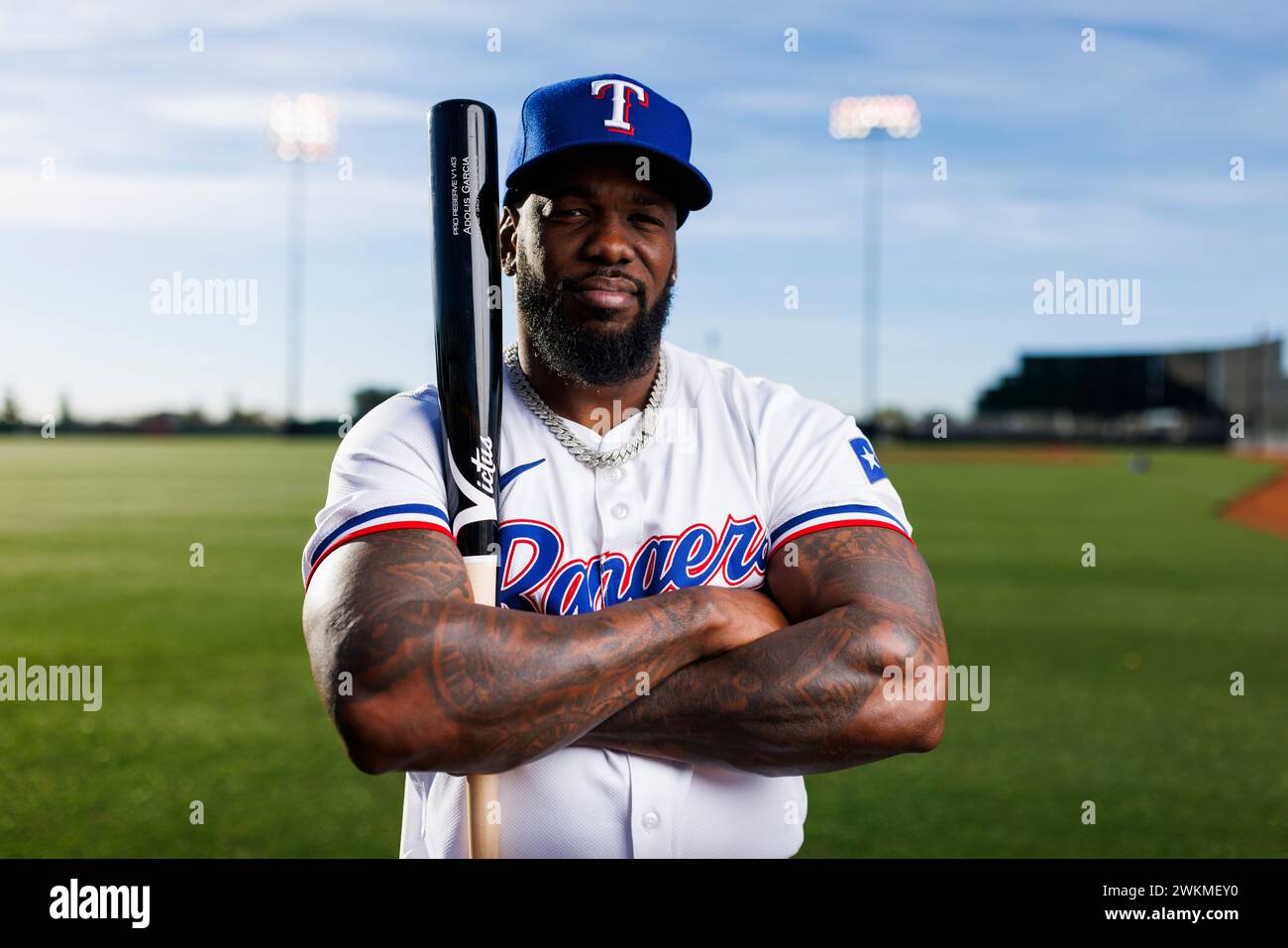 SURPRISE, AZ - FEBRUARY 20: Outfielder Adolis Garcia (53) poses for a ...