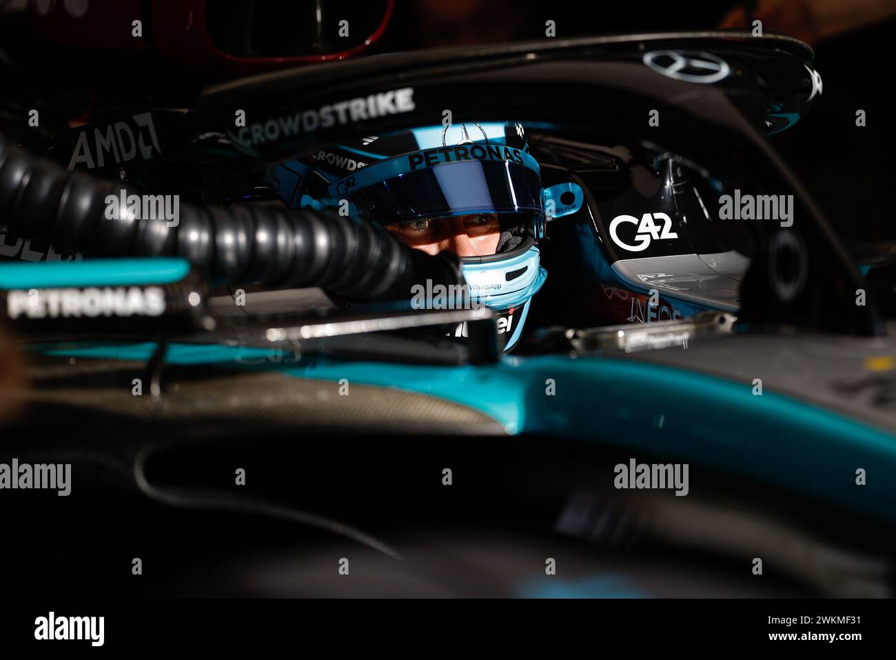 RUSSELL George (gbr), Mercedes AMG F1 Team W15, portrait during the ...