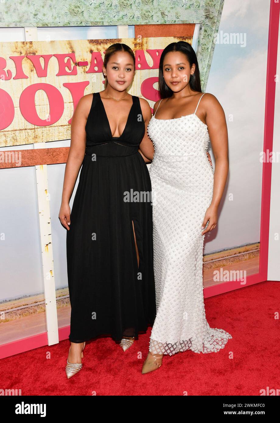 Bethany Zesu, left, and Winta Zesu attend the premiere of "Drive-Away ...