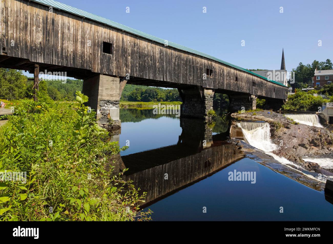 The Bath Covered Bridge in Bath, New Hampshire. This historic covered ...