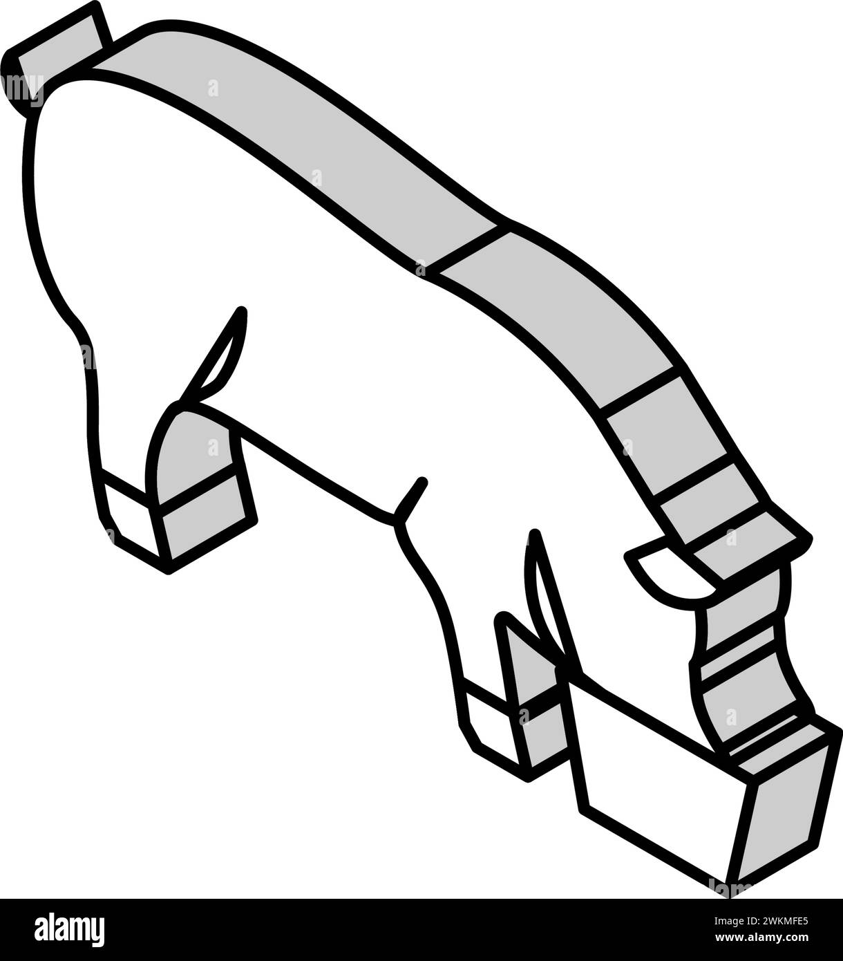 pig feeding farm isometric icon vector illustration Stock Vector Image ...