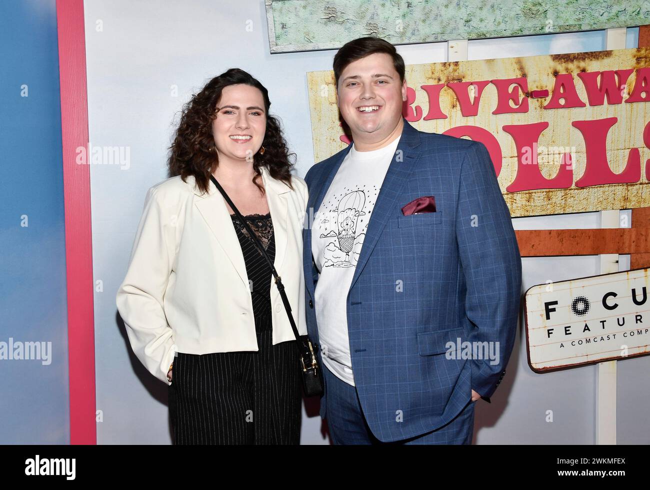 Braxton McCollum, right, and guest attend the premiere of "Drive-Away ...