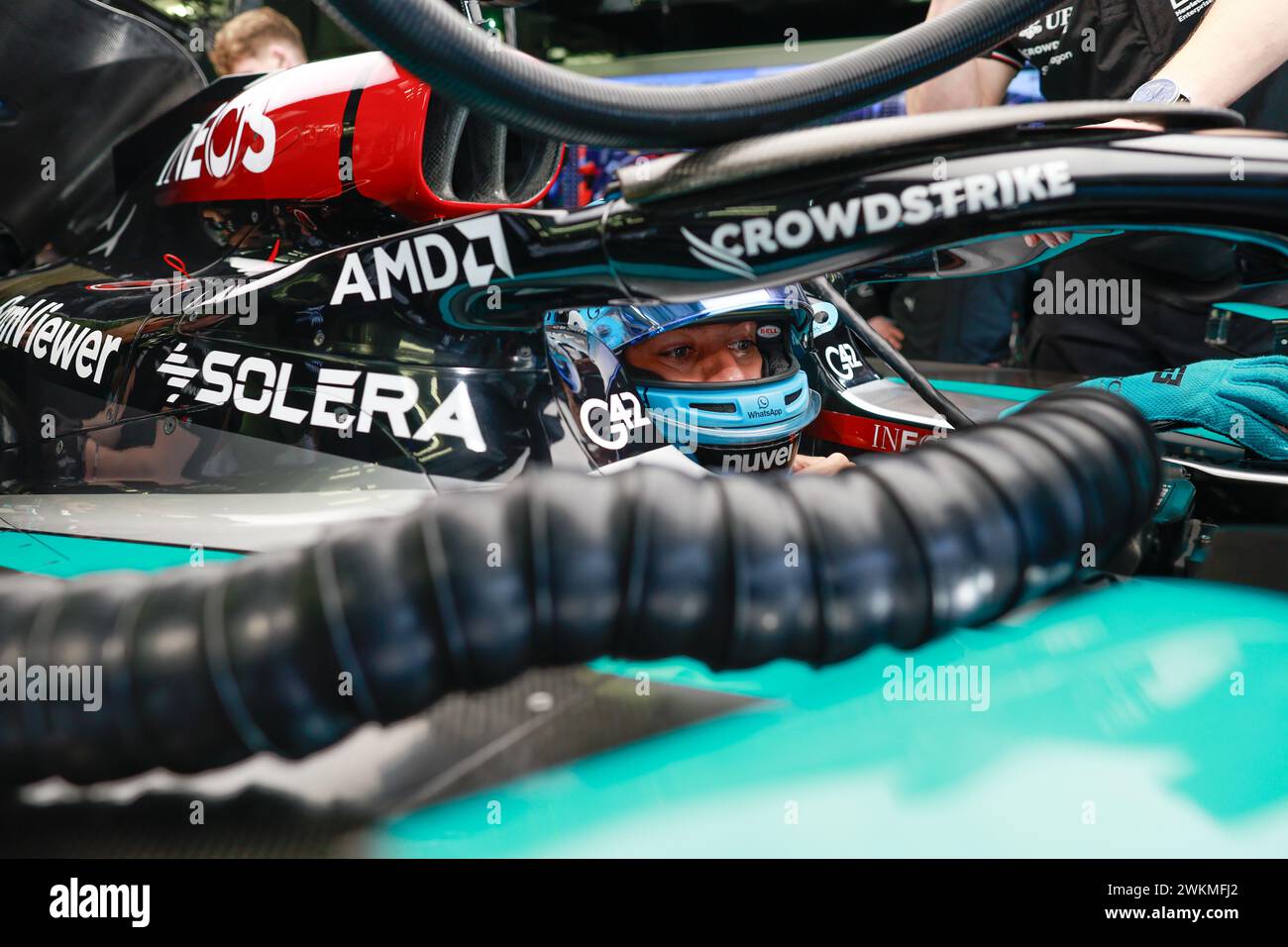 RUSSELL George (gbr), Mercedes AMG F1 Team W15, portrait during the ...