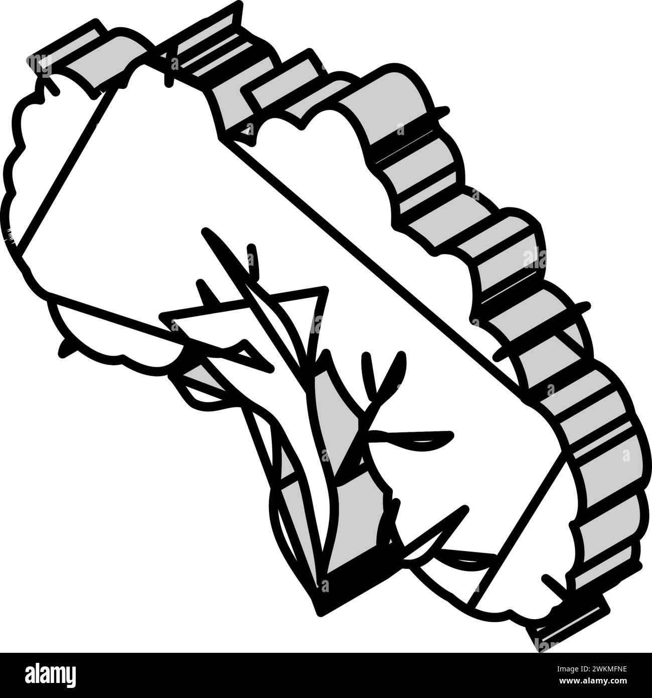 guava tree jungle amazon isometric icon vector illustration Stock ...