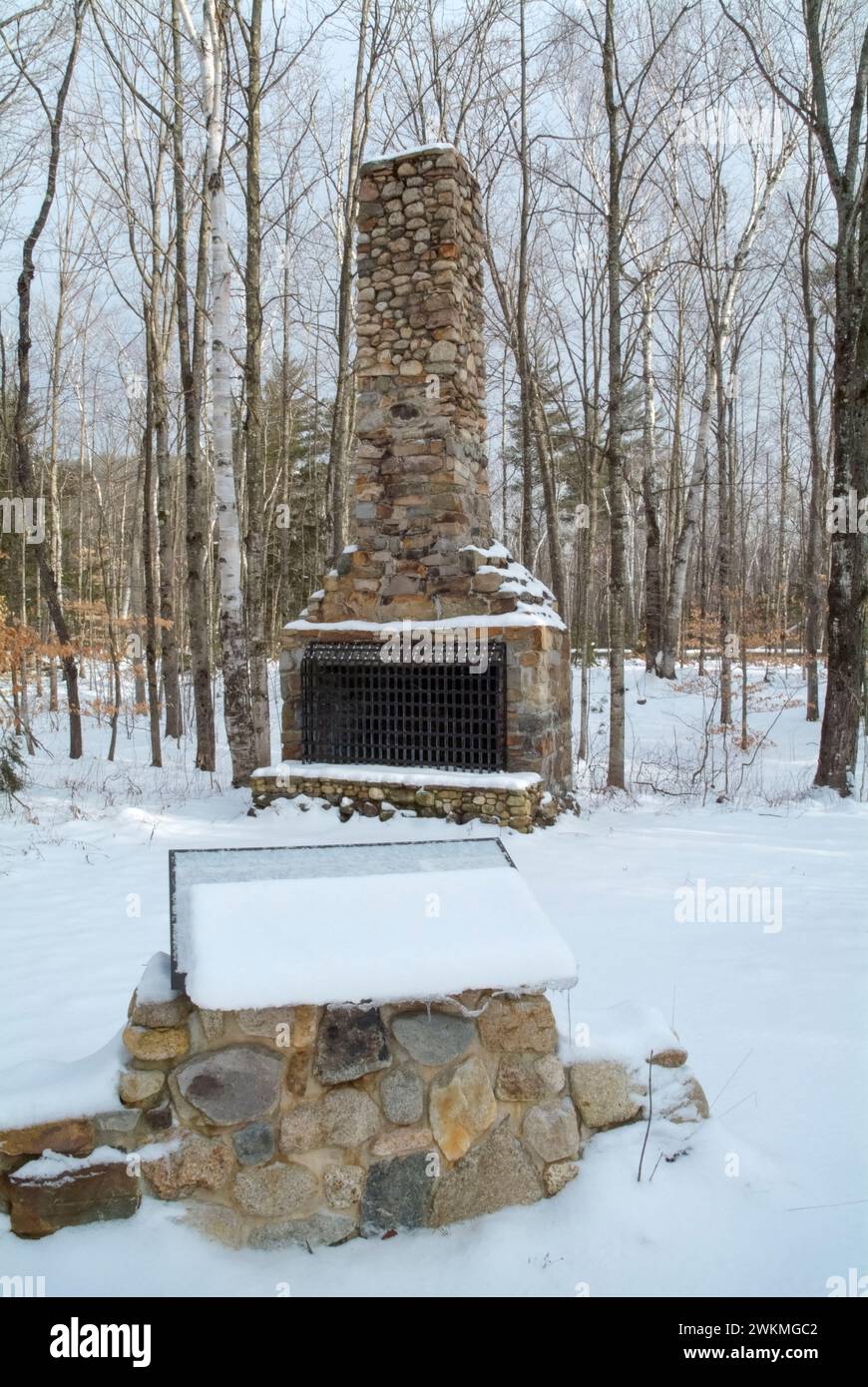 Remnants of a stone fireplace from the old Civilian Conservation Corps ...