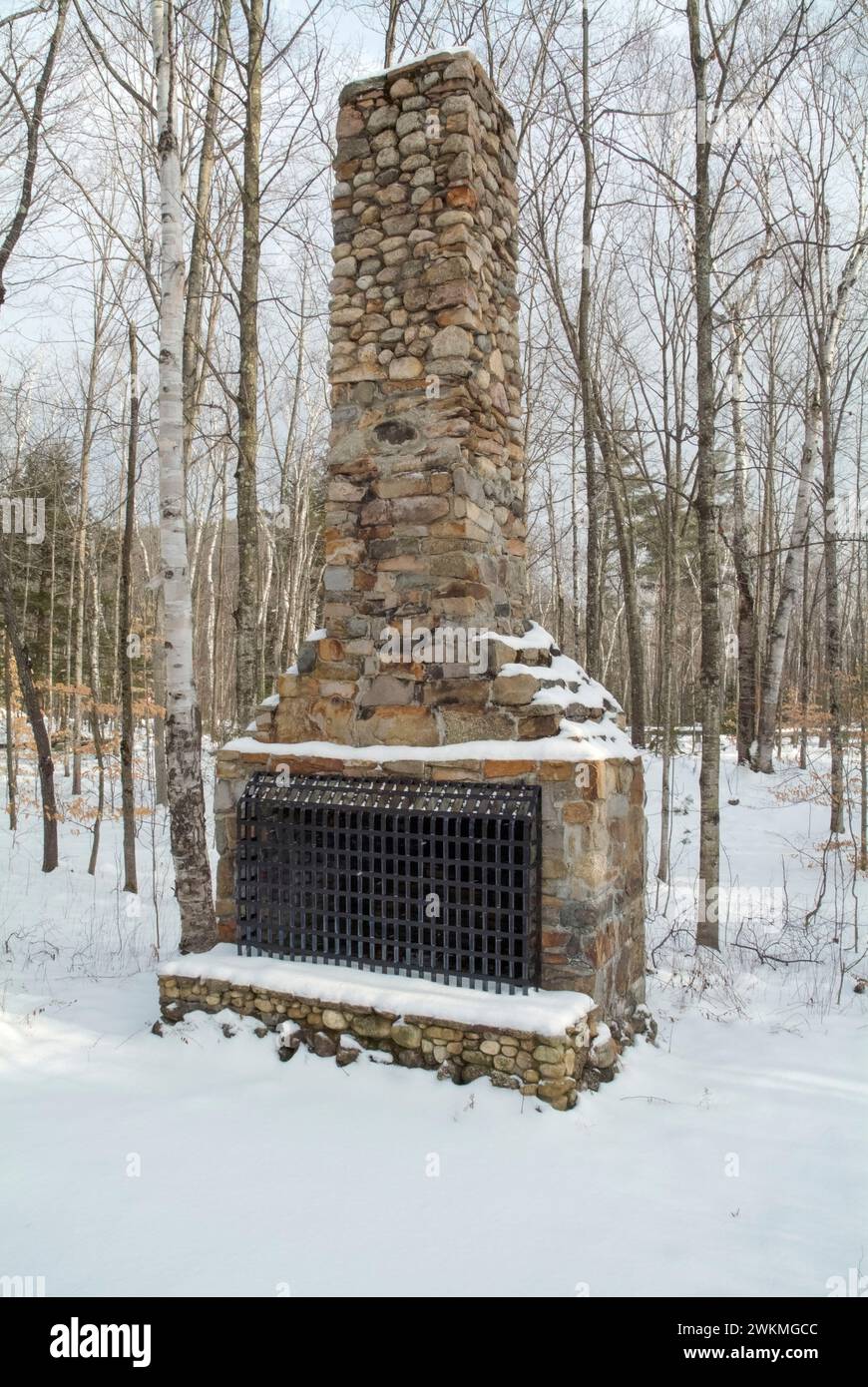 Remnants of a stone fireplace from the old Civilian Conservation Corps ...