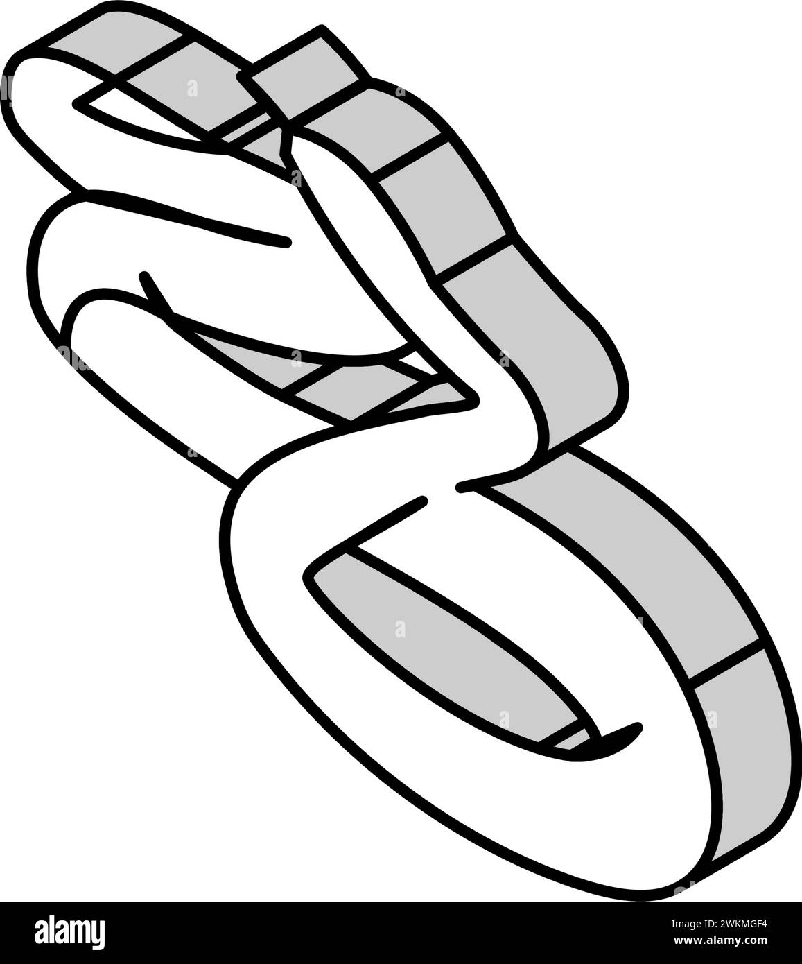 black mamba animal snake isometric icon vector illustration Stock ...