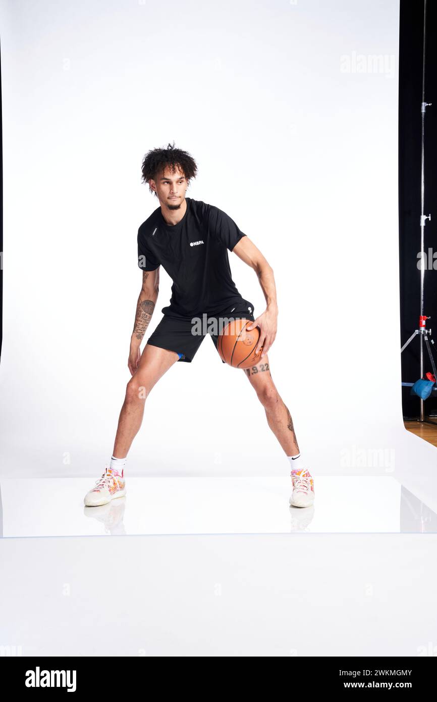 Dallas Mavericks center Dereck Lively II poses for a portrait on July ...
