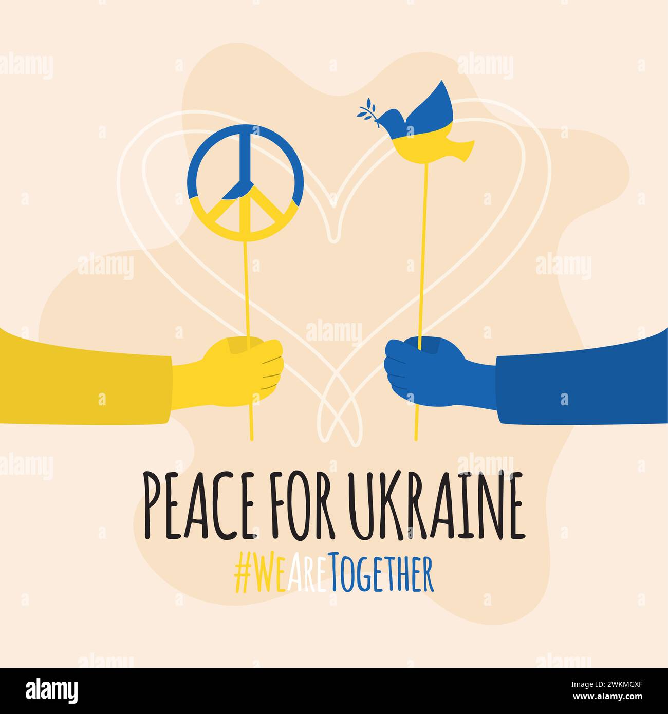 Peace for ukraine poster Vector Stock Vector Image & Art - Alamy