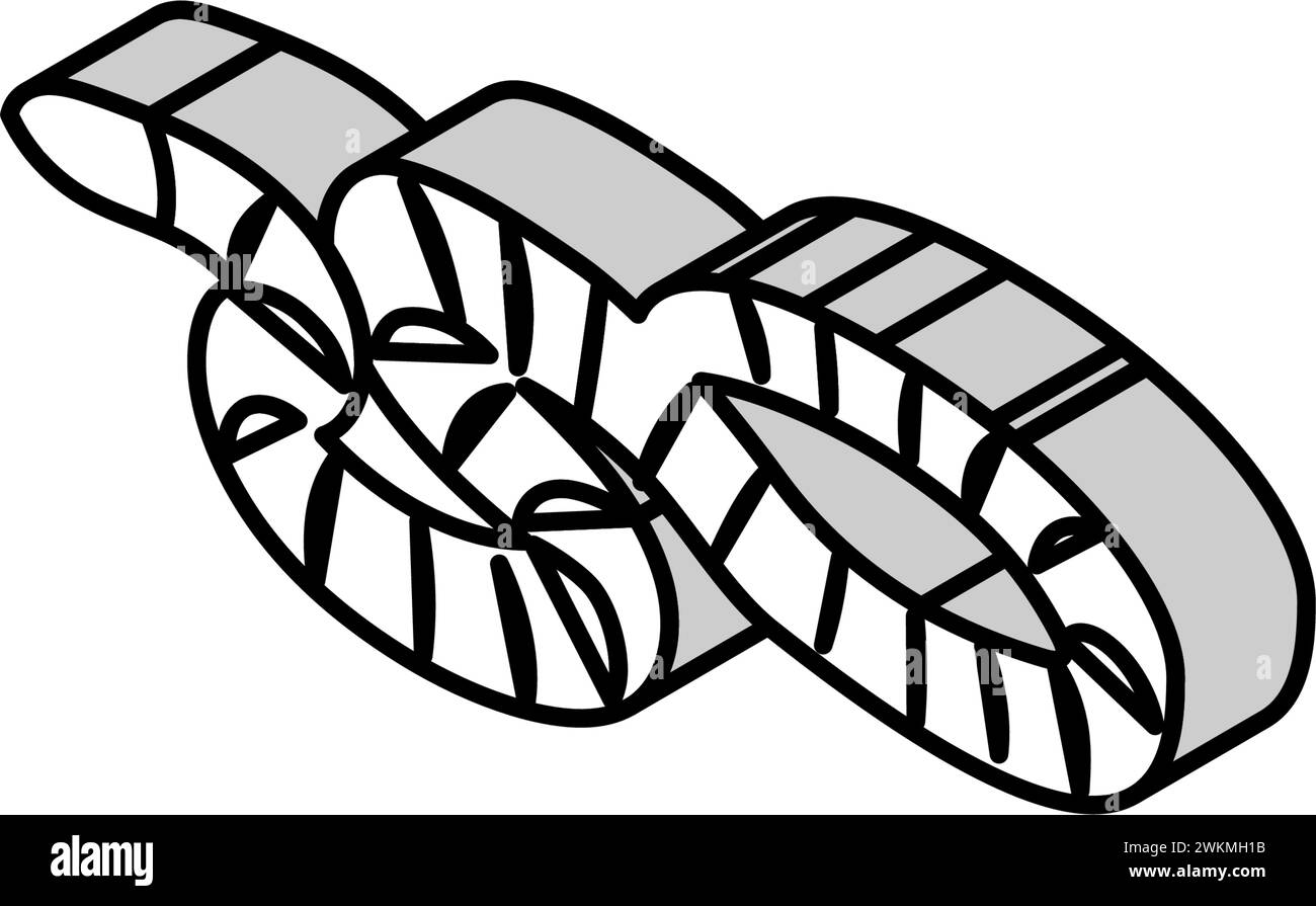 mountain kingsnake snake isometric icon vector illustration Stock ...