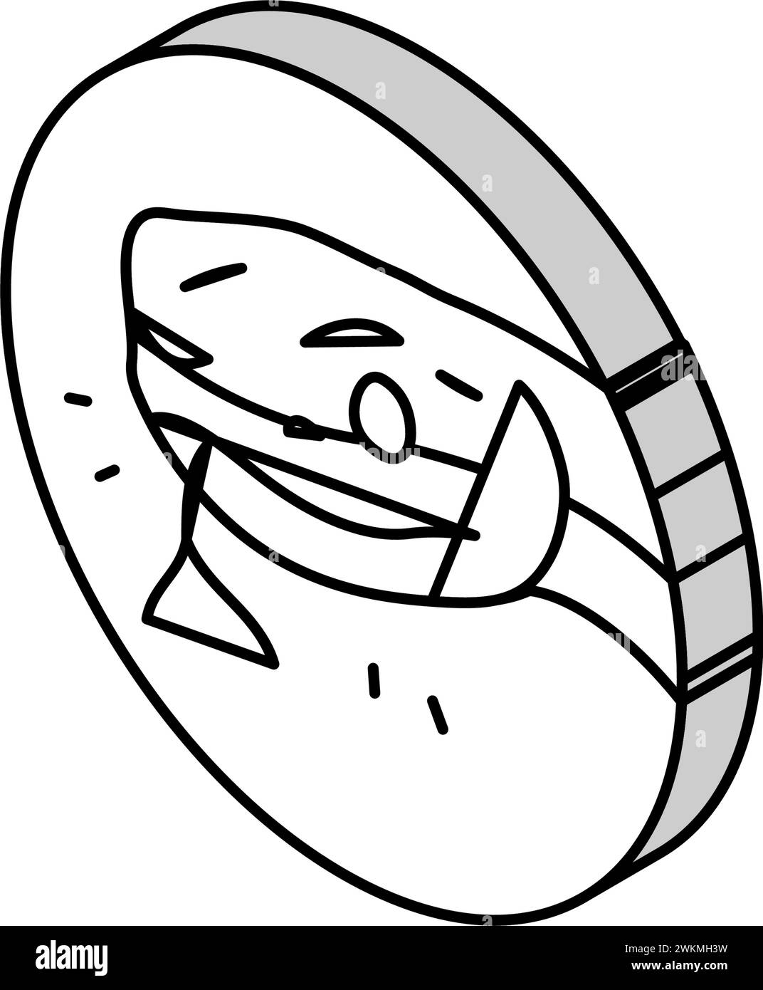 snake tongue animal isometric icon vector illustration Stock Vector ...