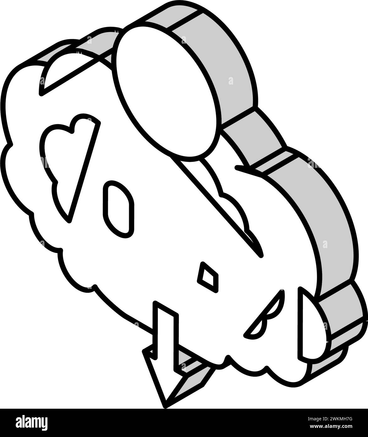 methane reduction environmental isometric icon vector illustration ...