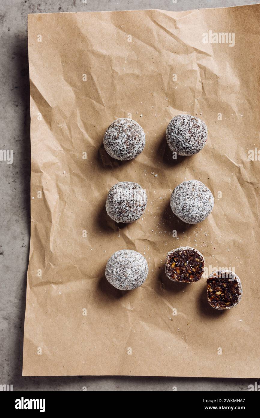 Delicious and healthy sweets made from dried fruit, honey and nuts in ...