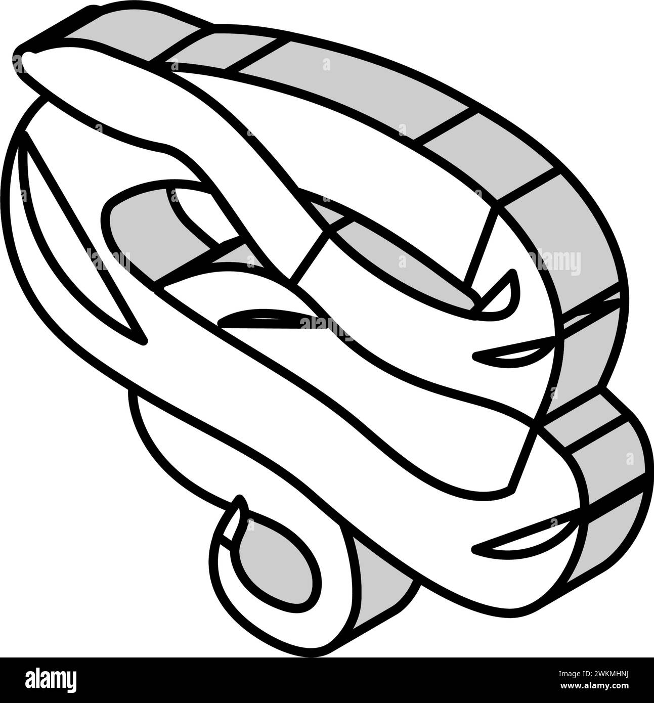 anaconda animal snake isometric icon vector illustration Stock Vector ...