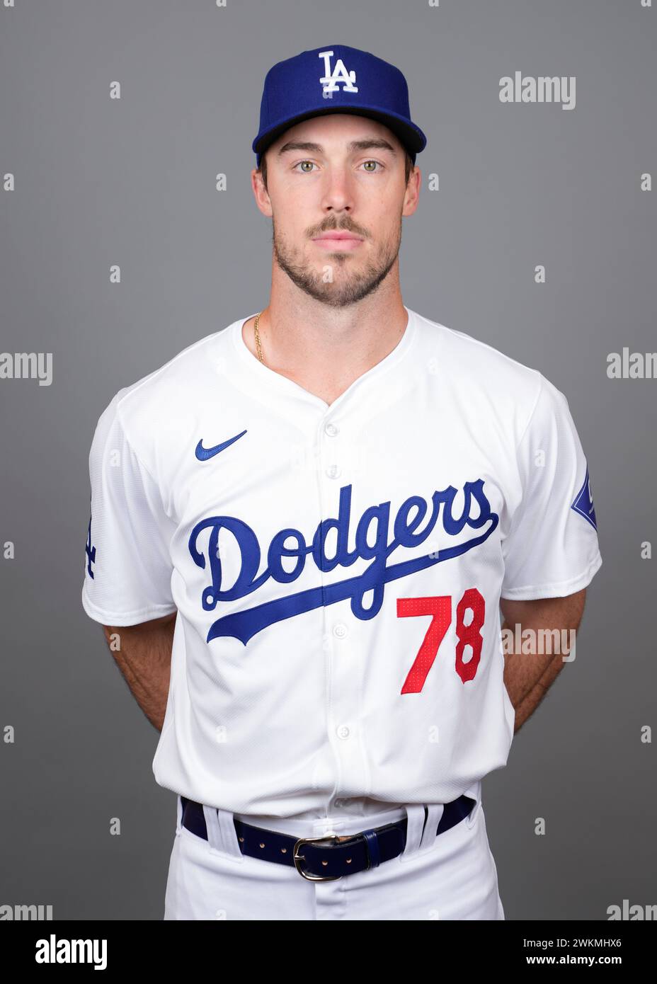 This is a 2024 photo of pitcher Michael Grove of the Los Angeles ...