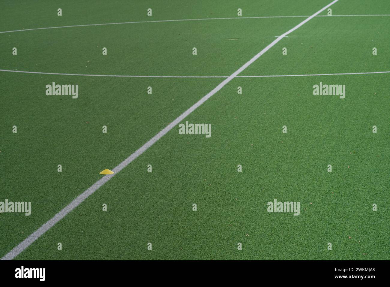 Partial image of green artificial turf in sports stadium Stock Photo ...