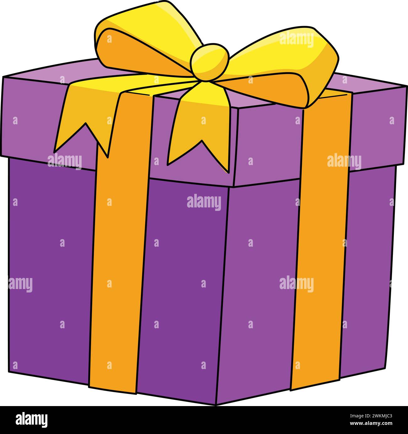 Birthday Present Cartoon Colored Clipart Stock Vector Image & Art - Alamy