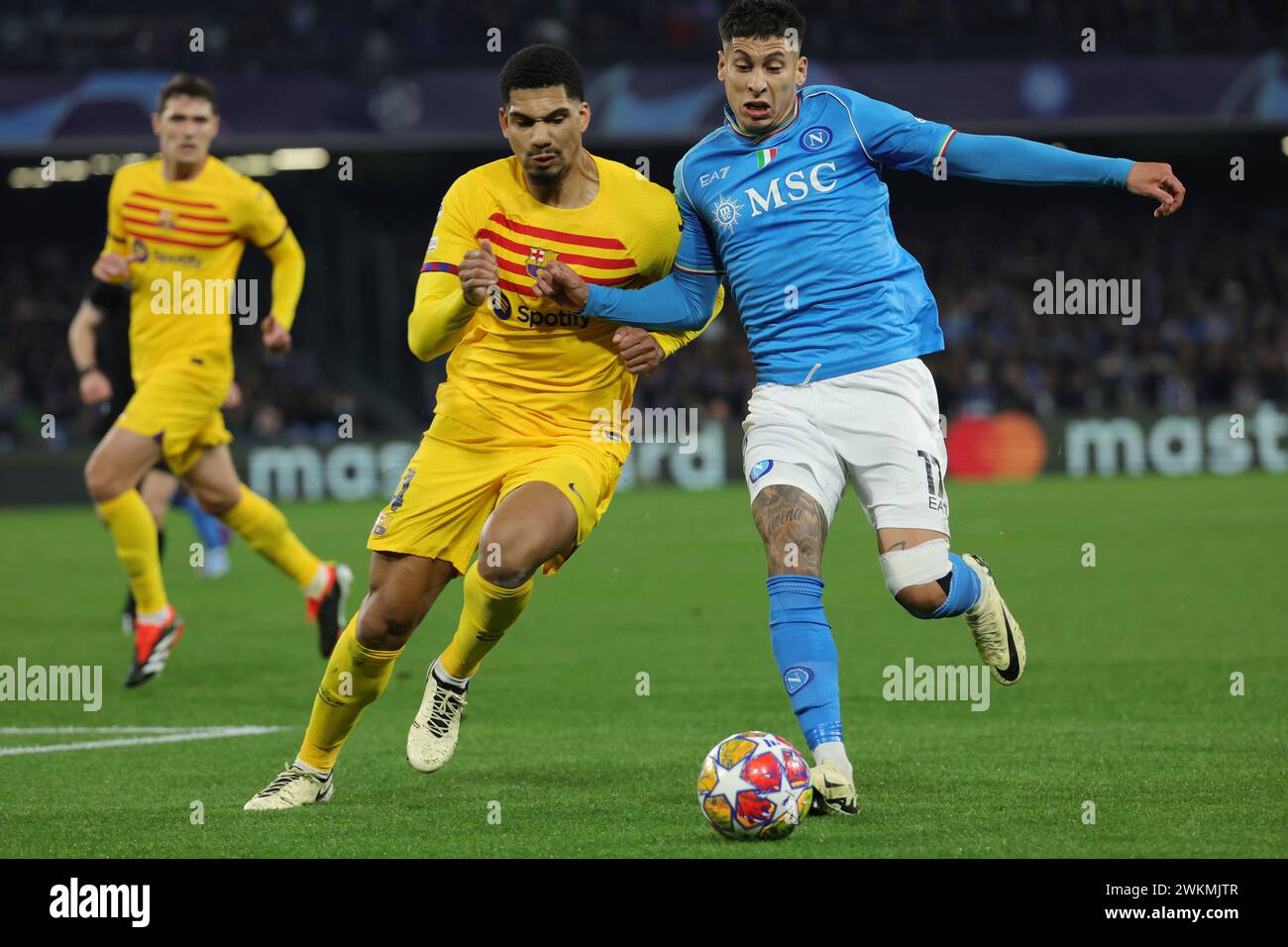 Napoli, Italia. 21st Feb, 2024. Mathias Olivera (SSC Napoli), Ronald ...