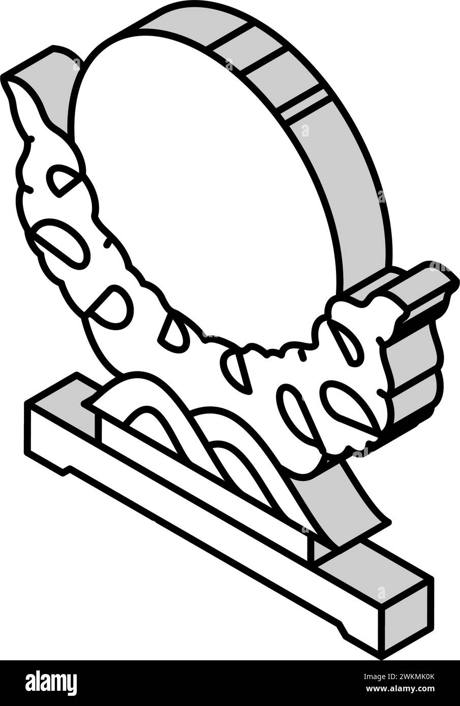 shintai mirror shintoism isometric icon vector illustration Stock ...