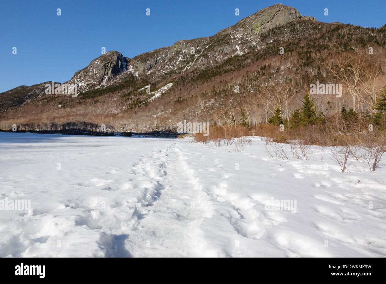 Eagle Cliff from Profile Lake in Franconia Notch State Park of the New ...