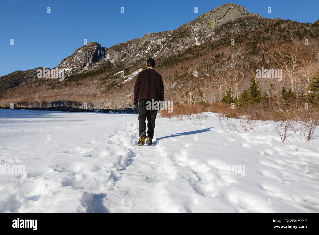 Eagle Cliff from Profile Lake in Franconia Notch State Park of the New ...