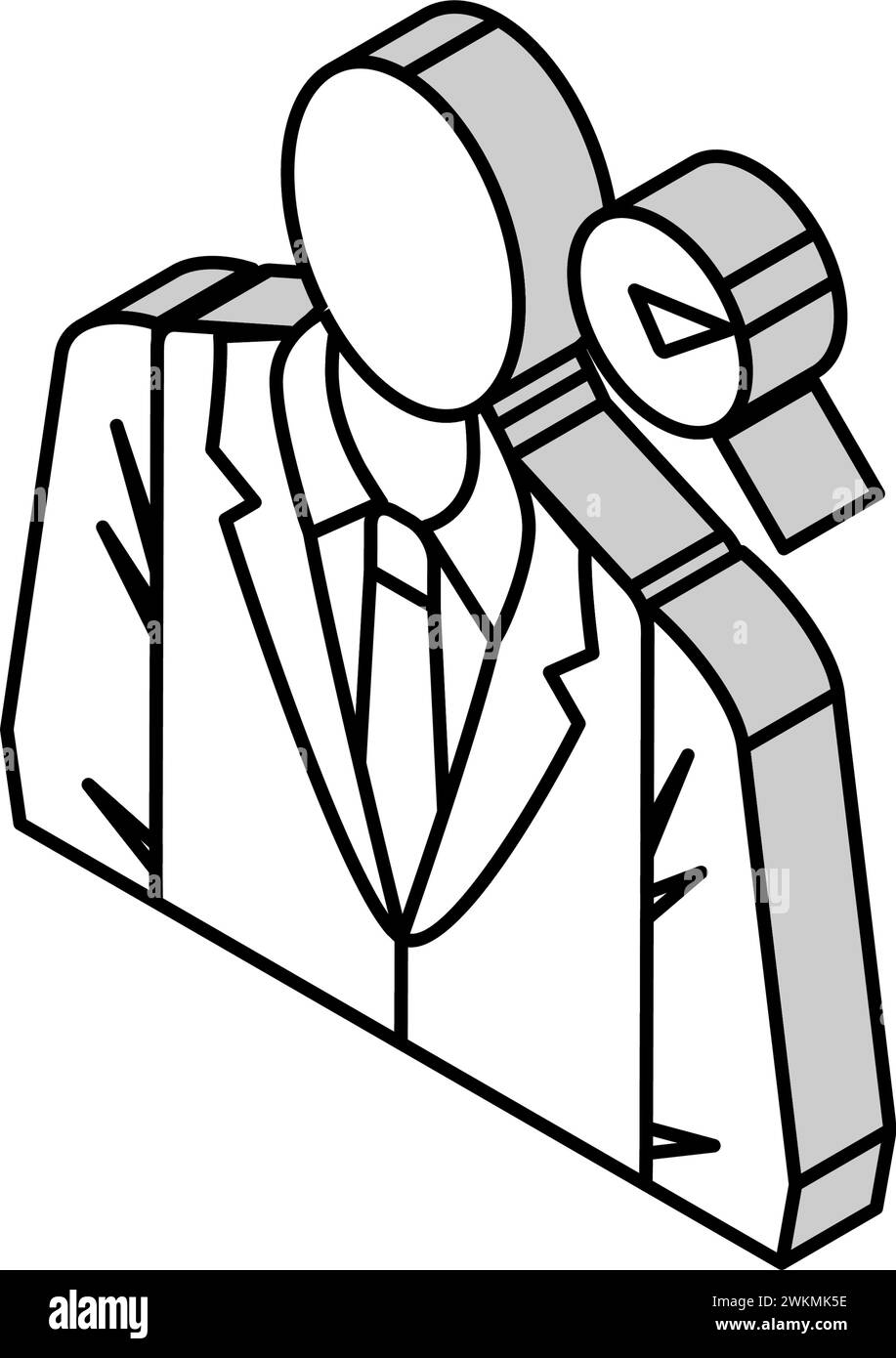 dress code etiquette interview job isometric icon vector illustration ...